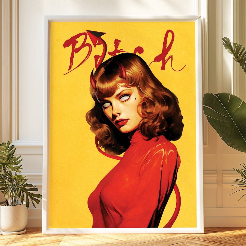 Kna Prints - 1 Pc Poster Devil Within – Dark Surreal Collage Art Print ...