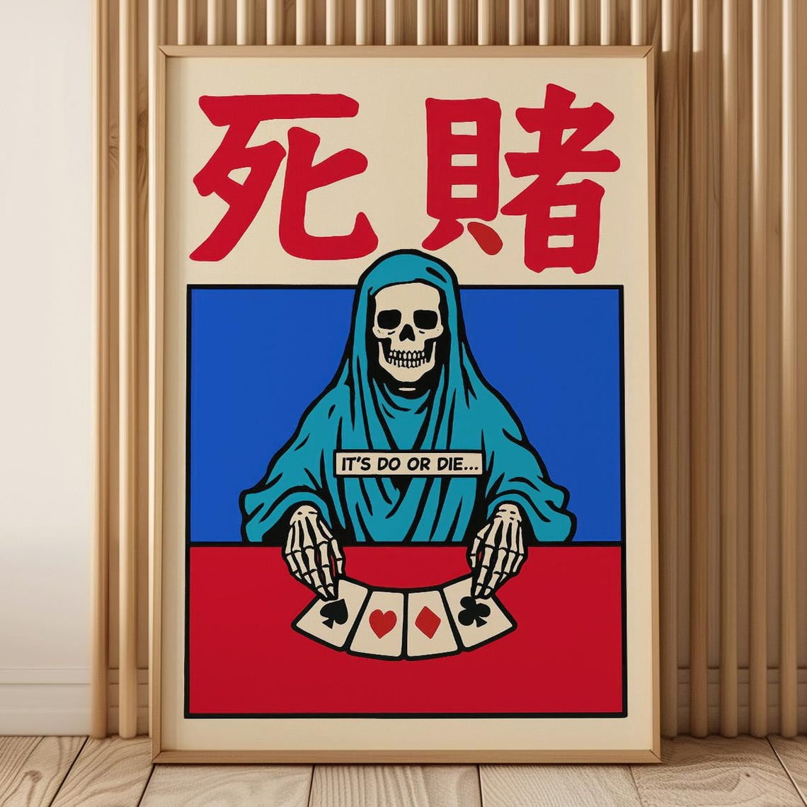 Kna Prints - 1 Pc Poster Do Or Die Wall Art Grim Reaper Gambling Print ...