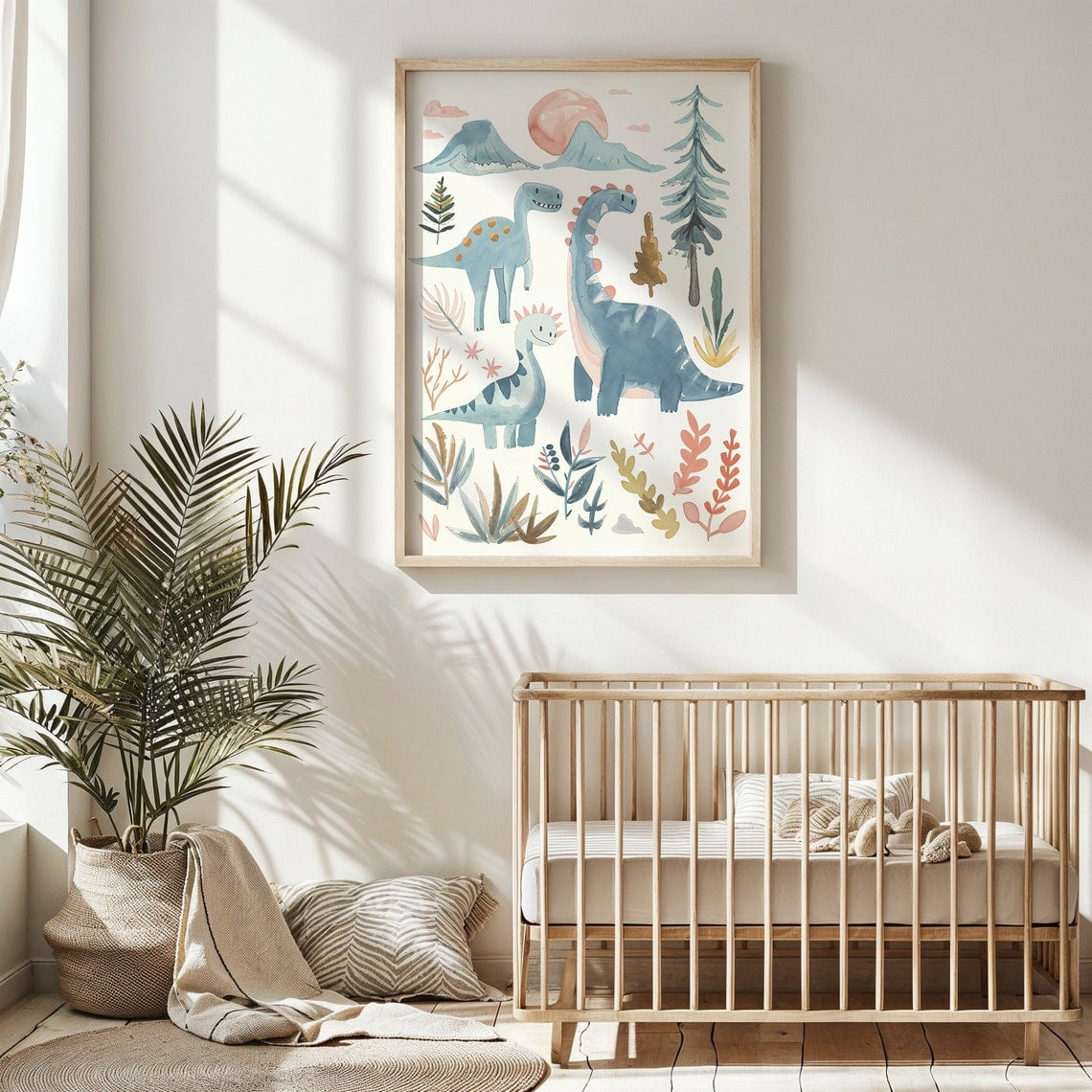 Kna Prints - 1 Pc Poster Dinosaur Nursery Wall Art, Kids Room Dino S ...