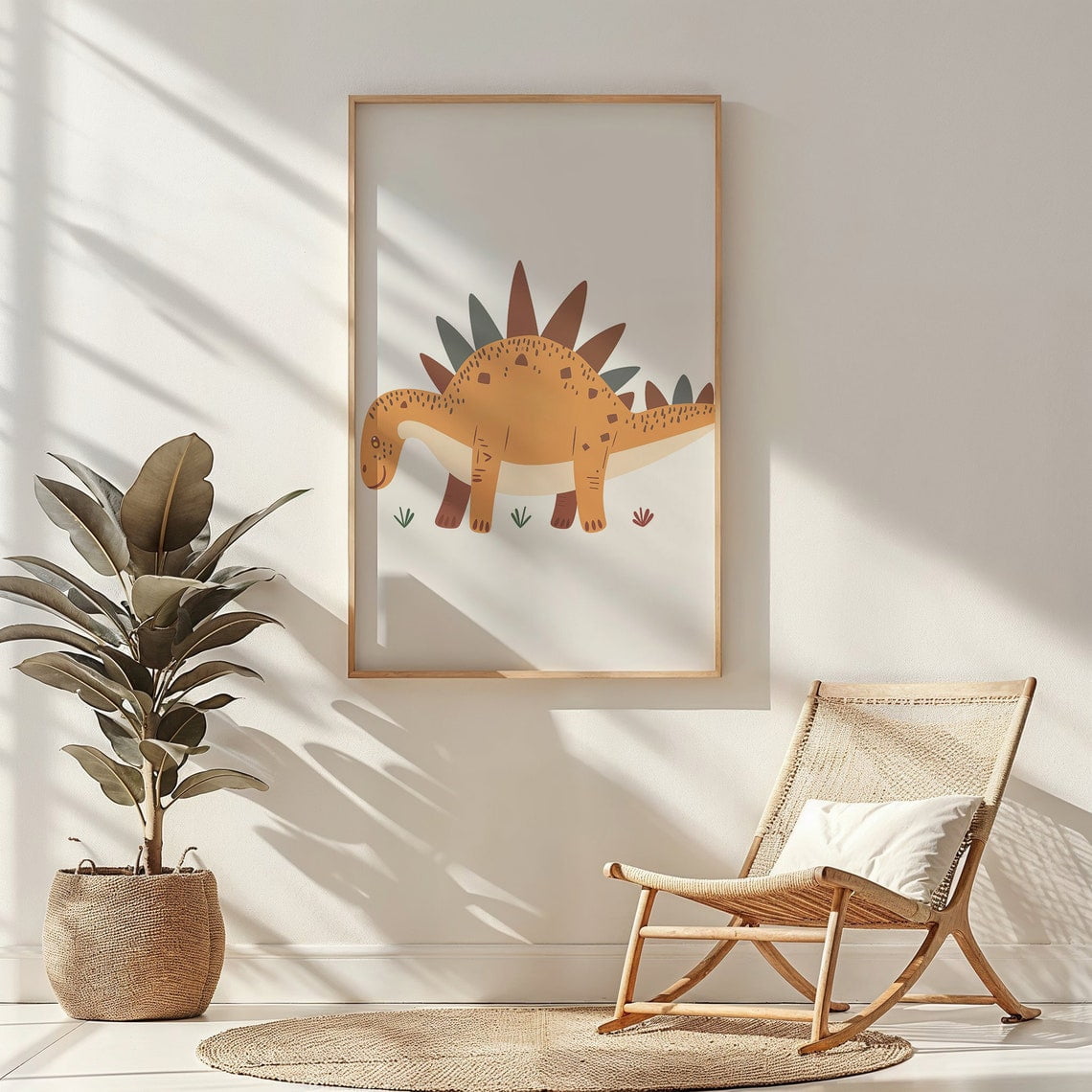 Kna Prints - 1 Pc Poster Dinosaur Print Nursery Wall Art, Kids Room ...