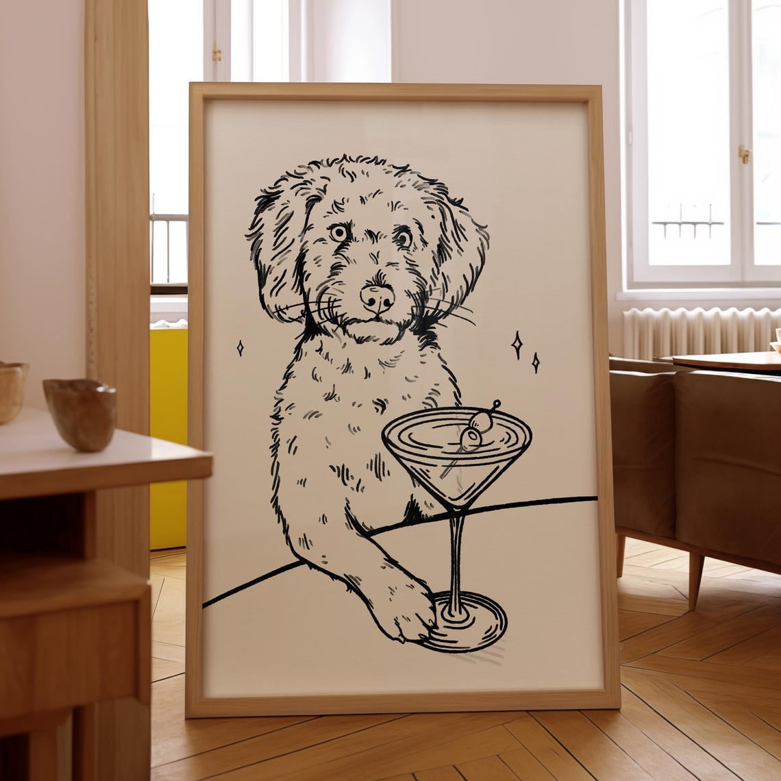Kna Prints - 1 Pc Poster Dirty Martini Dog Art Print Retro Print ...