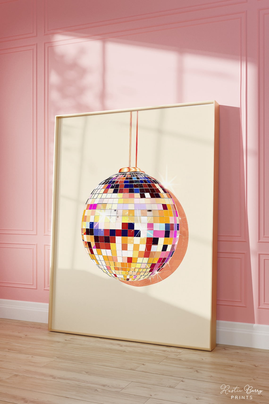 Kna Prints - 1 Pc Poster Disco Ball Art Print Wall Art Vintage Glam ...
