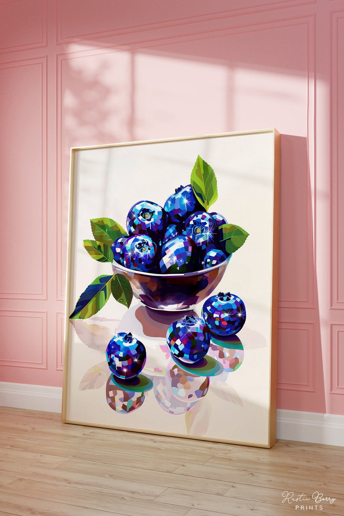 Kna Prints - 1 Pc Poster Disco Blueberries Art Print Wall Art Glam ...