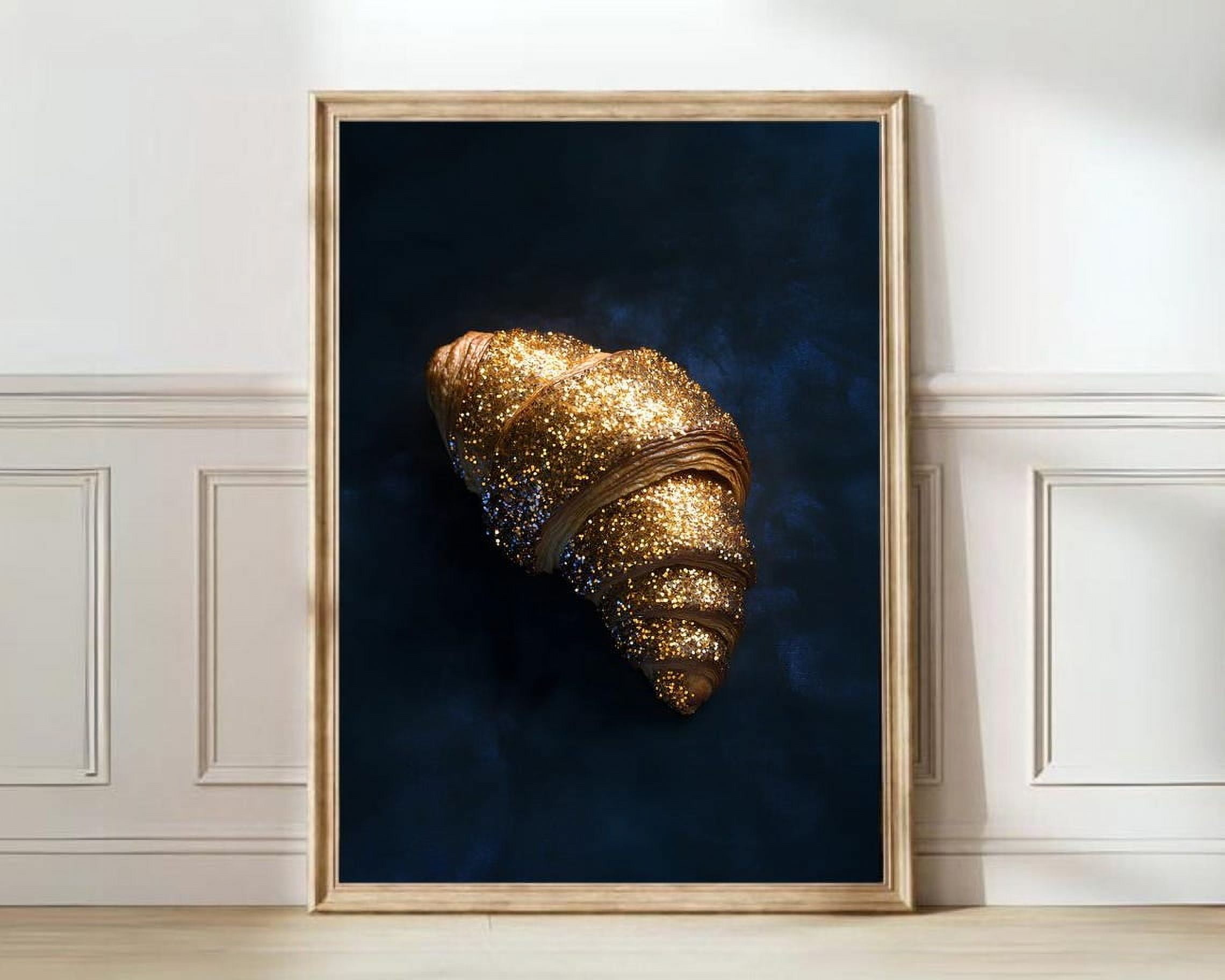 Kna Prints - 1 Pc Poster Disco Croissant Print Glitter Croissant Blue ...