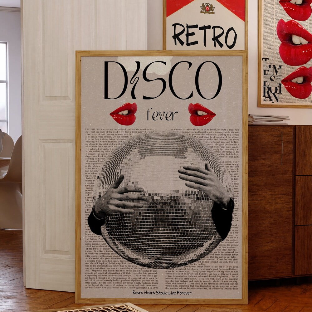 Kna Prints - 1 Pc Poster Disco Magazine Poster, 70S Wall Print, Black ...