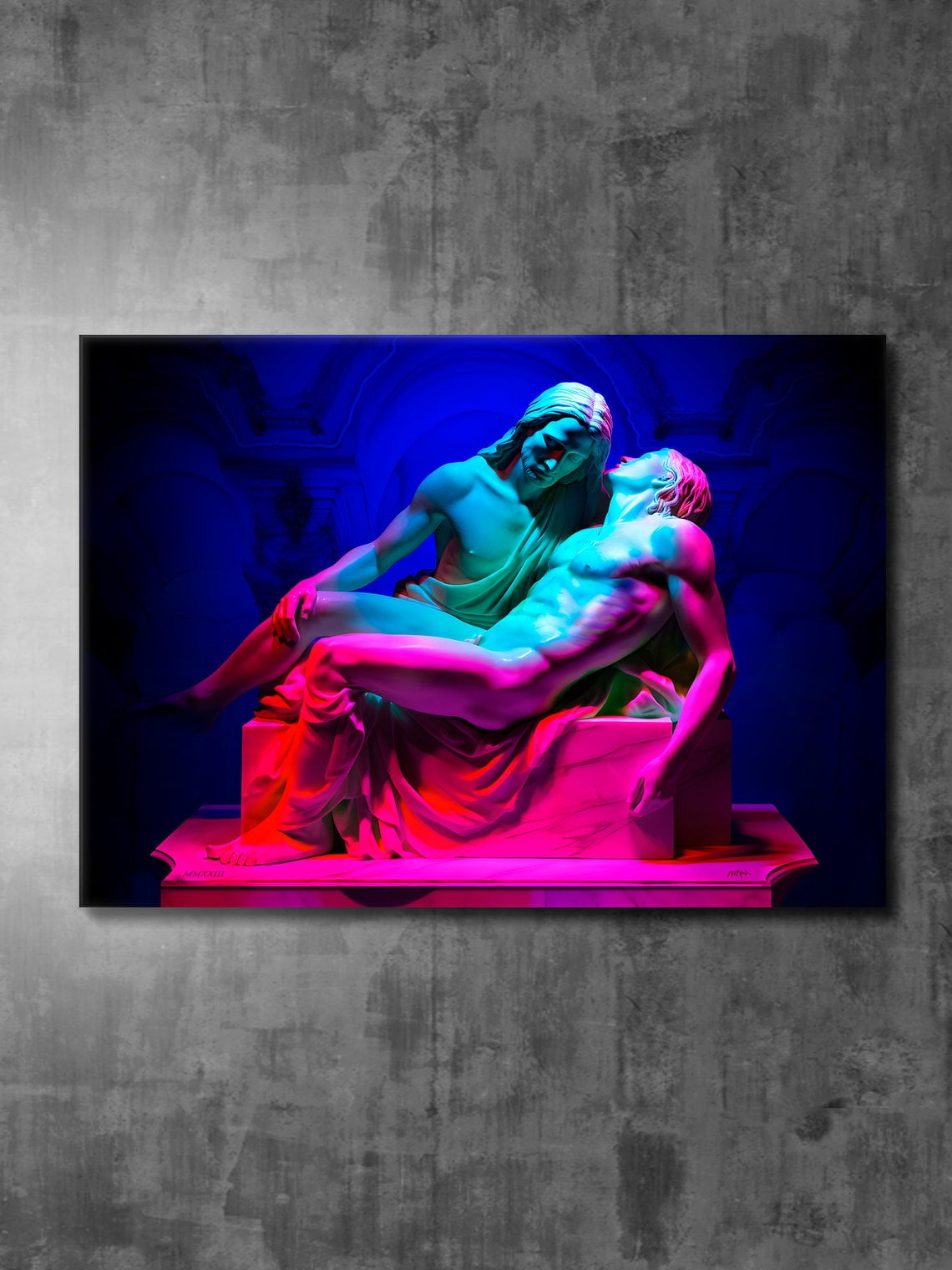 Kna Prints - 1 Pc Poster Divine Radiance & Colorful Neon Michelangelo'S ...
