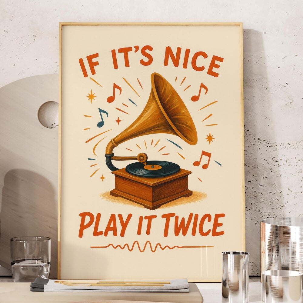 Kna Prints - 1 Pc Poster Dopamine Decor Vintage Music Quote Poster If ...