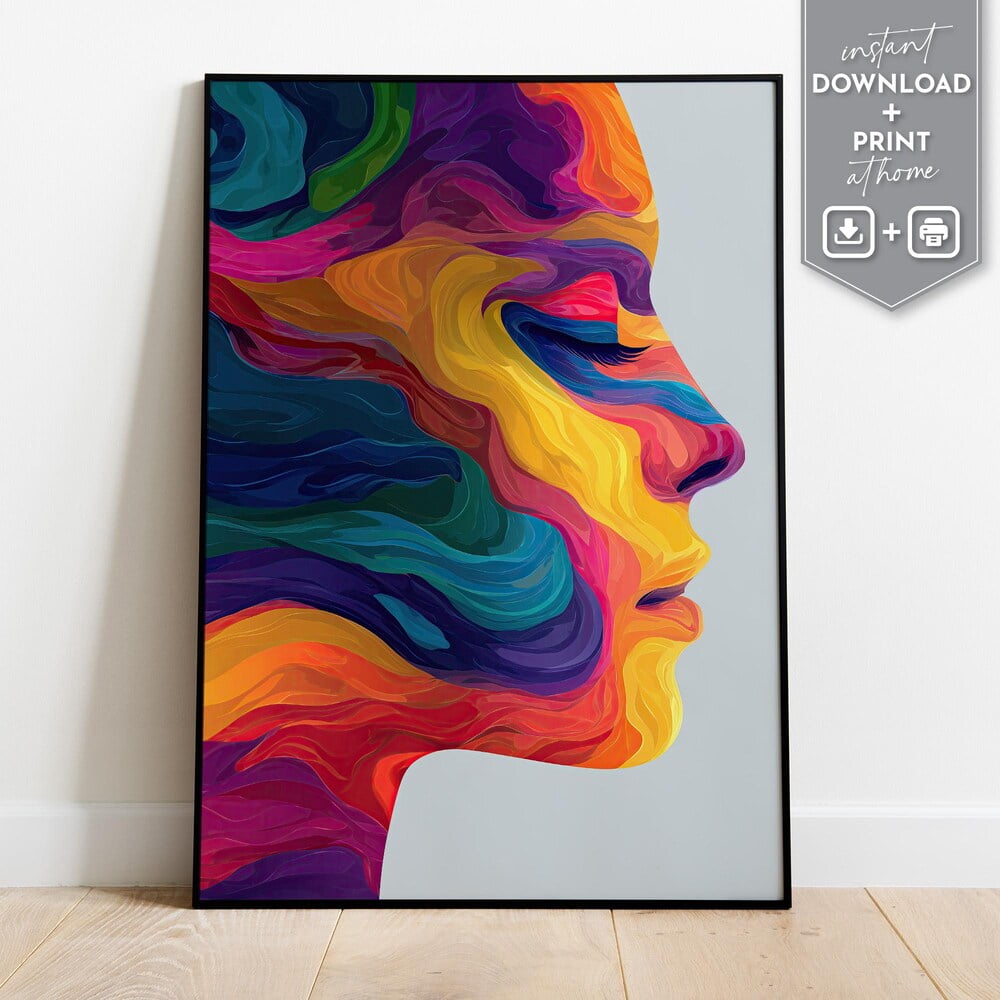 Kna Prints - 1 Pc Poster Dopamine Print Retro Poster Art Of Colorful ...