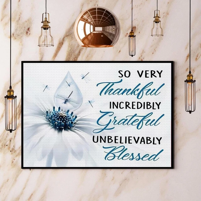 Kna Prints - 1 Pc Poster Dragonfly Flower Very Thankful Incredibly ...
