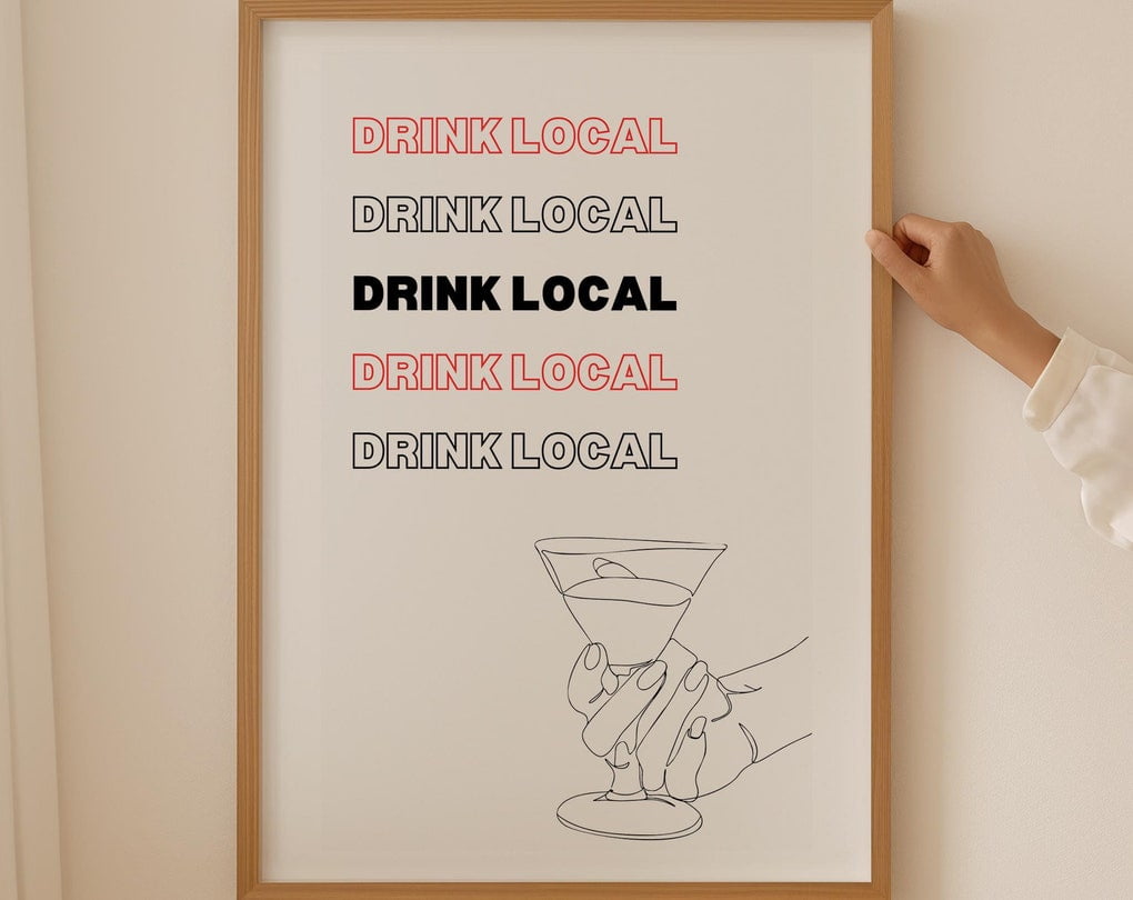 Kna Prints - 1 Pc Poster Drink Local Cocktail Art Print, Alcohol Art ...