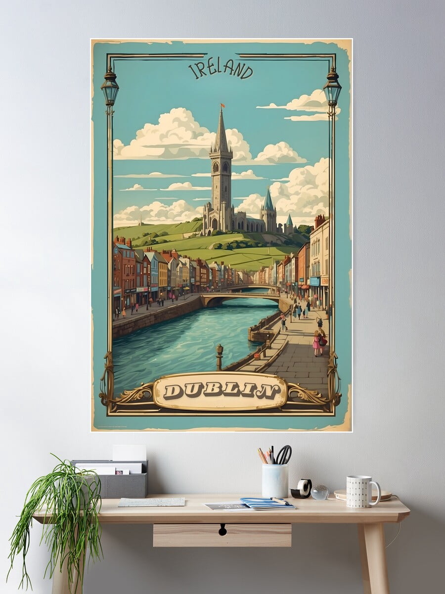 Kna Prints - 1 Pc Poster Dublin Vintage Retro : Experience Ireland'S ...