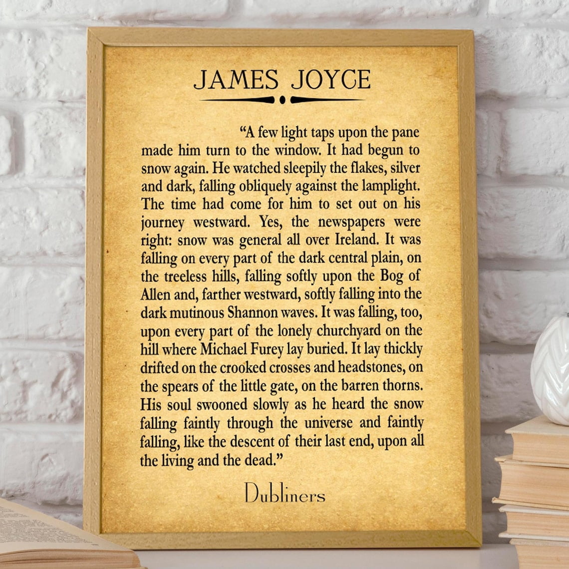 Kna Prints - 1 Pc Poster Dubliners By James Joyce The Dead Last Page ...