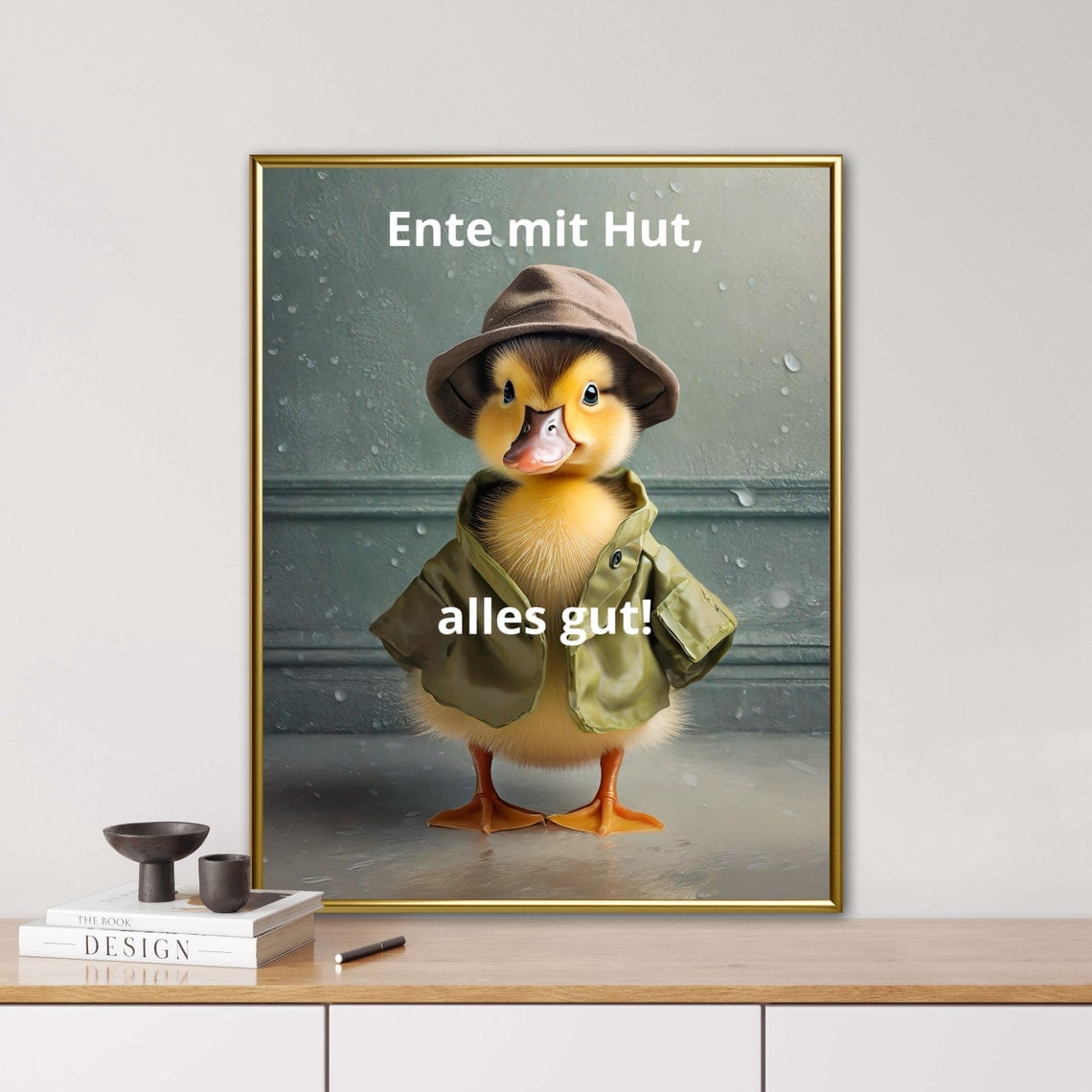 Kna Prints - 1 Pc Poster Duck With Hat, Ai Generated, Fny Saying ...