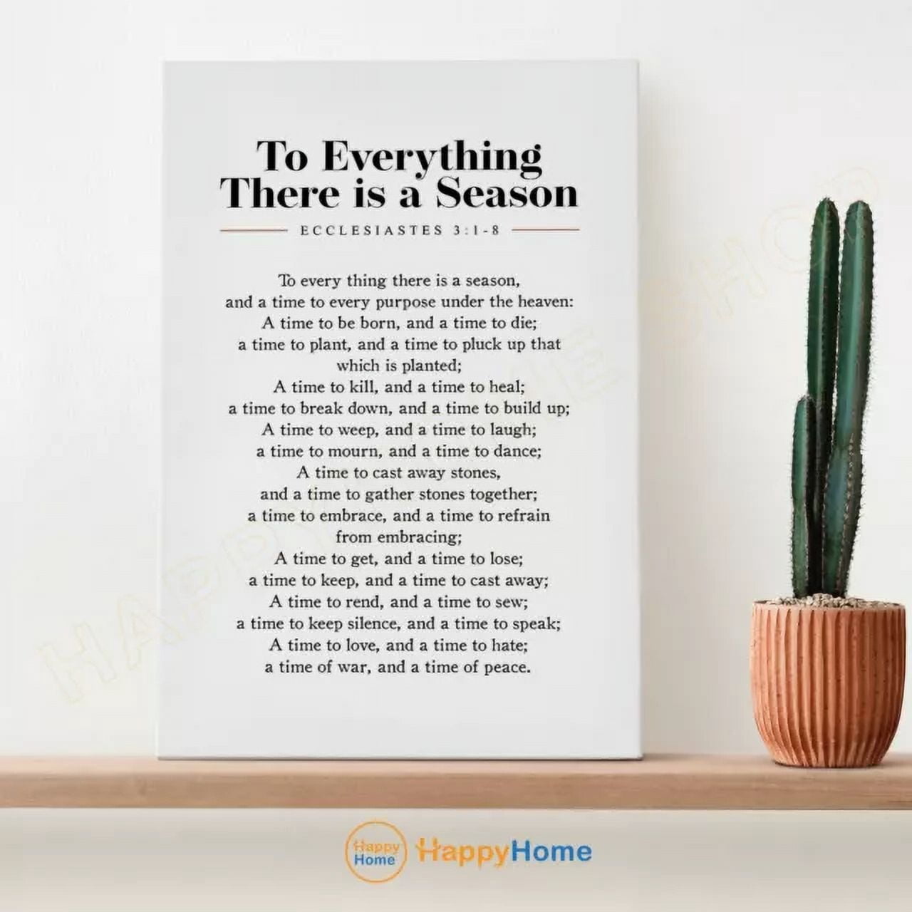 Kna Prints - 1 Pc Poster Ecclesiastes 3:1-8 Kjv Wall Art Bible Verse ...