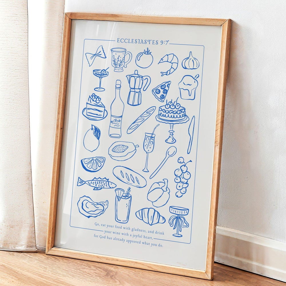 Kna Prints - 1 Pc Poster Ecclesiastes 9:7 Printable, Modern Christian ...