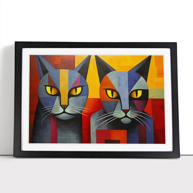 Kna Prints - 1 Pc Poster Egyptian Cat Cubism No.2 Wall Art Poster ...