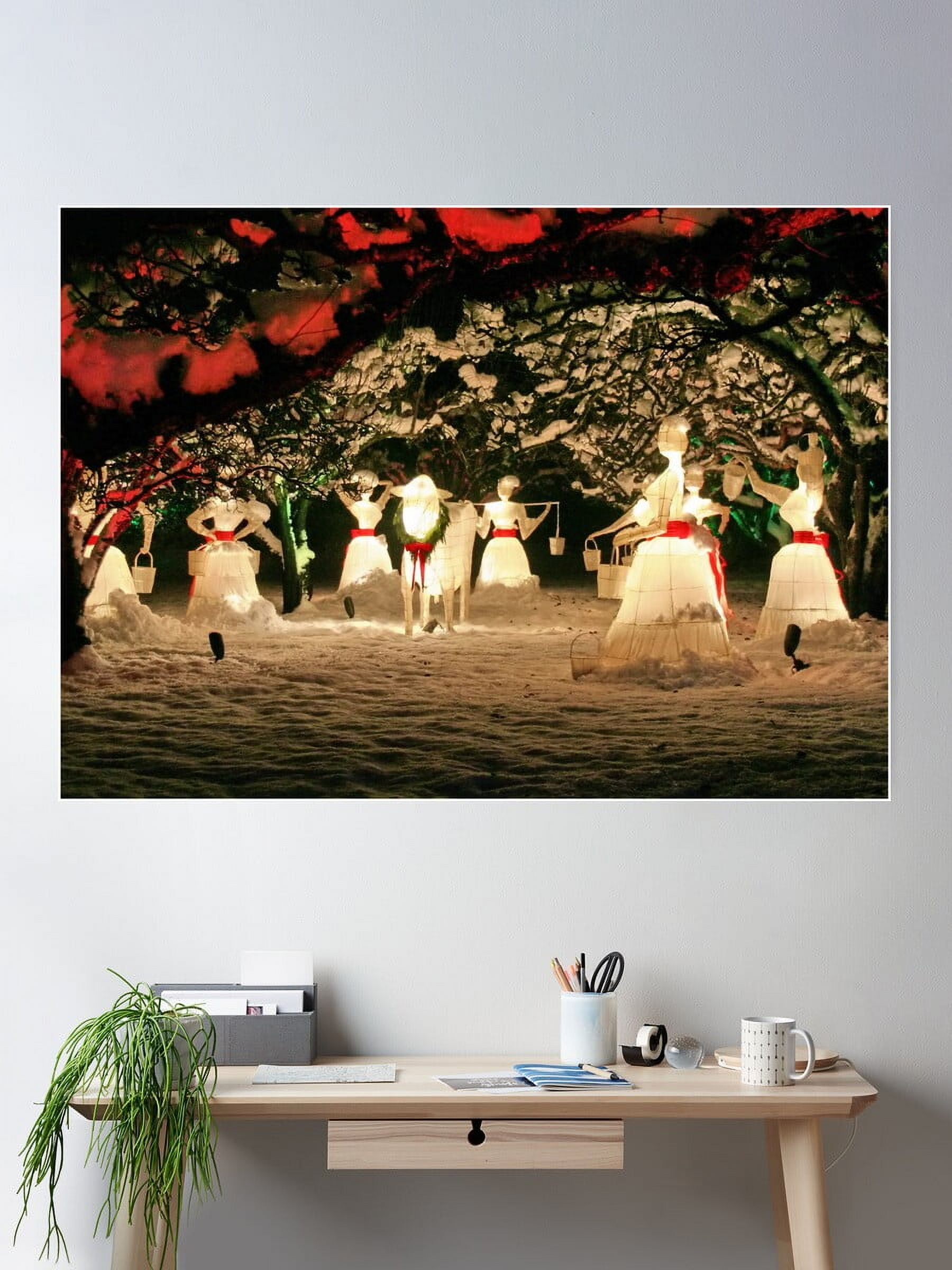 Kna Prints - 1 Pc Poster Eight Maids Are Milking, UNFRAMED-12x18 ...