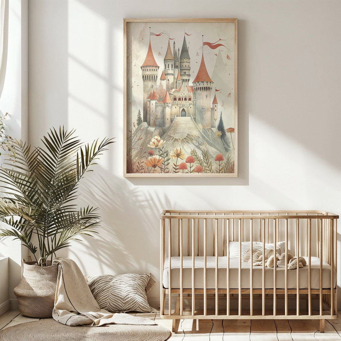 Kna Prints - 1 Pc Poster Enchanted Castle Print, Fairytale Nursery Wall ...