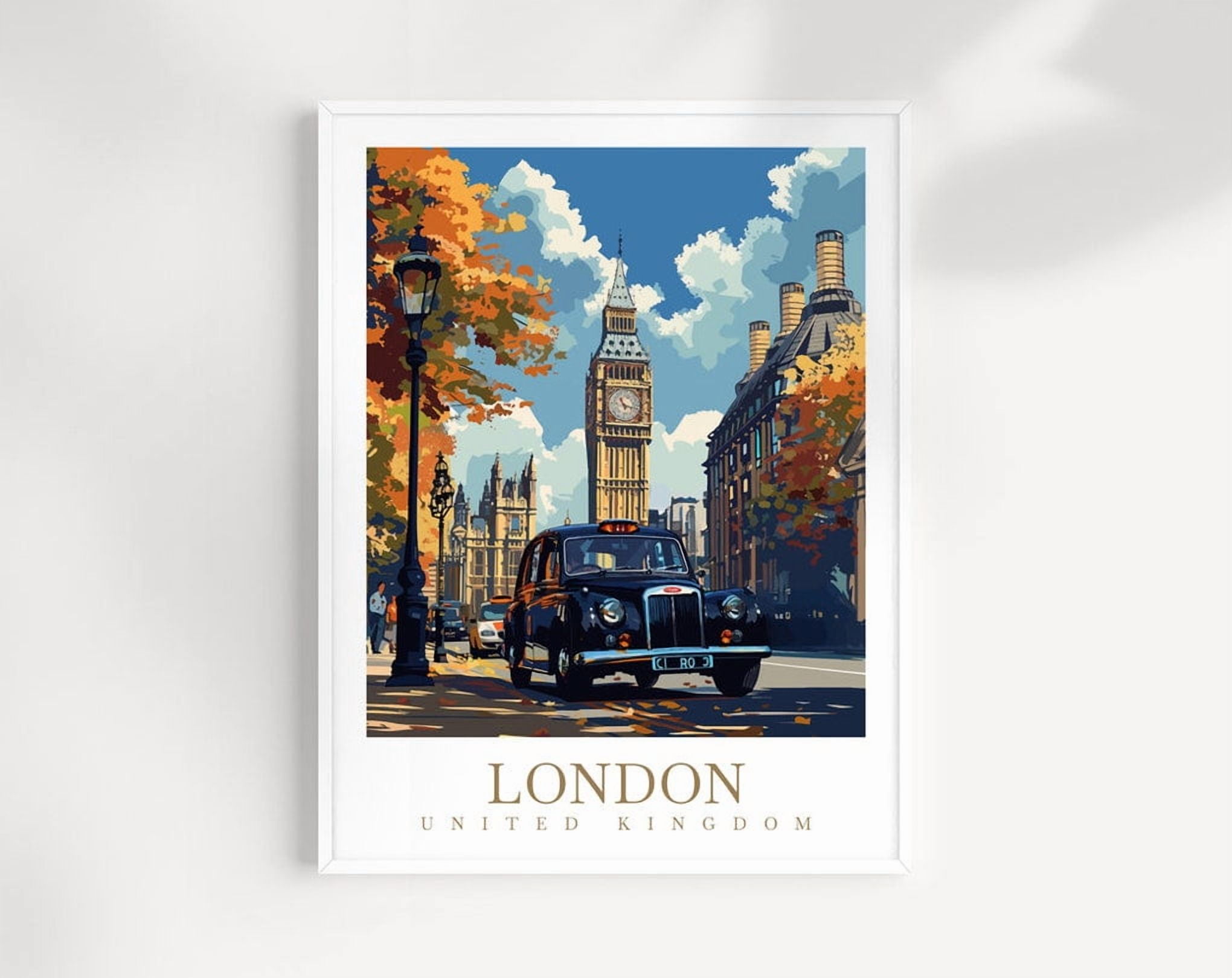 Kna Prints - 1 Pc Poster England Art Travel Print Wall Art London Wall ...