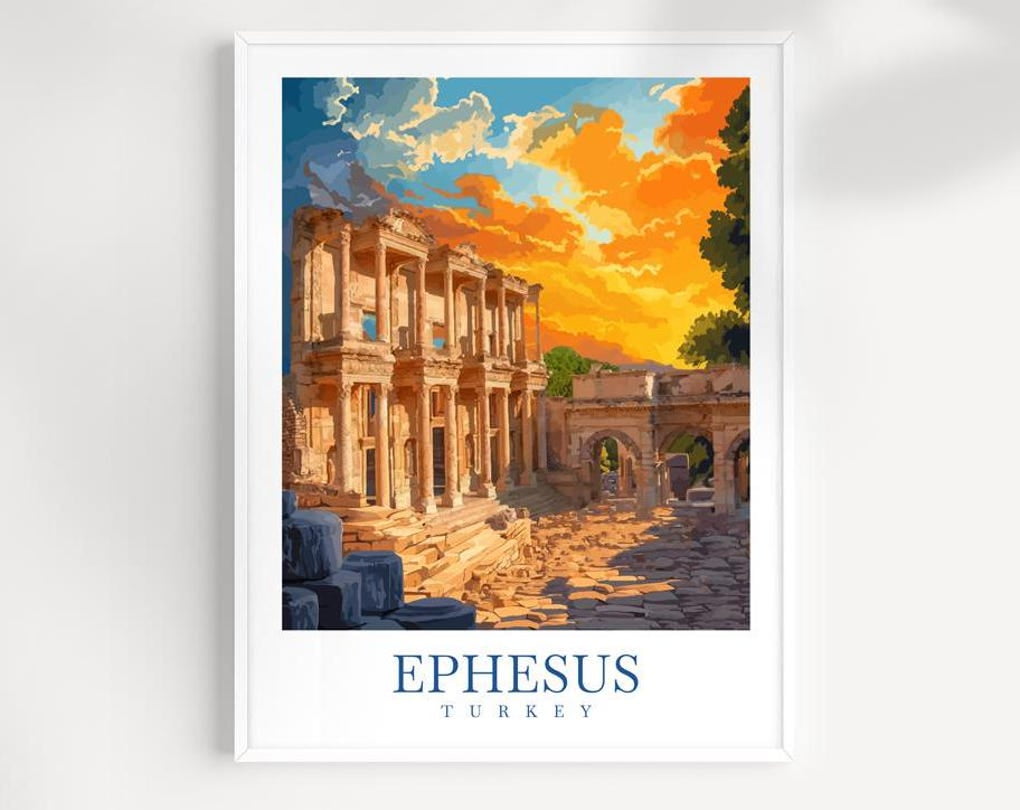 Kna Prints - 1 Pc Poster Ephesus Travel Print Turkey Wall Art ...