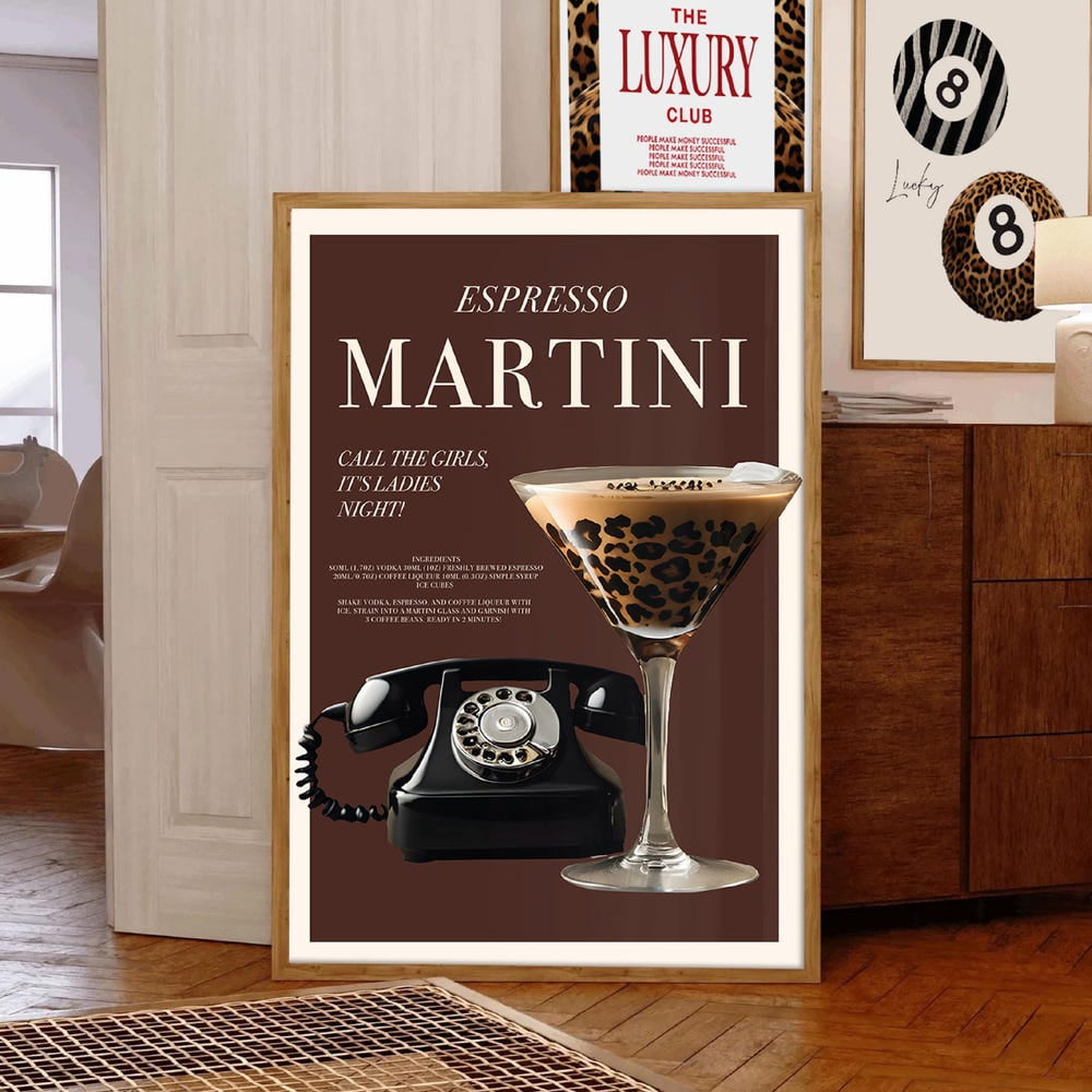 Kna Prints - 1 Pc Poster Espresso Martini Art Print, Gallery Girly ...