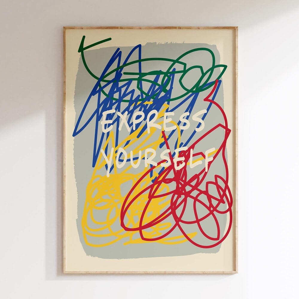 Kna Prints - 1 Pc Poster Express Yourself Inspirational Prints ...