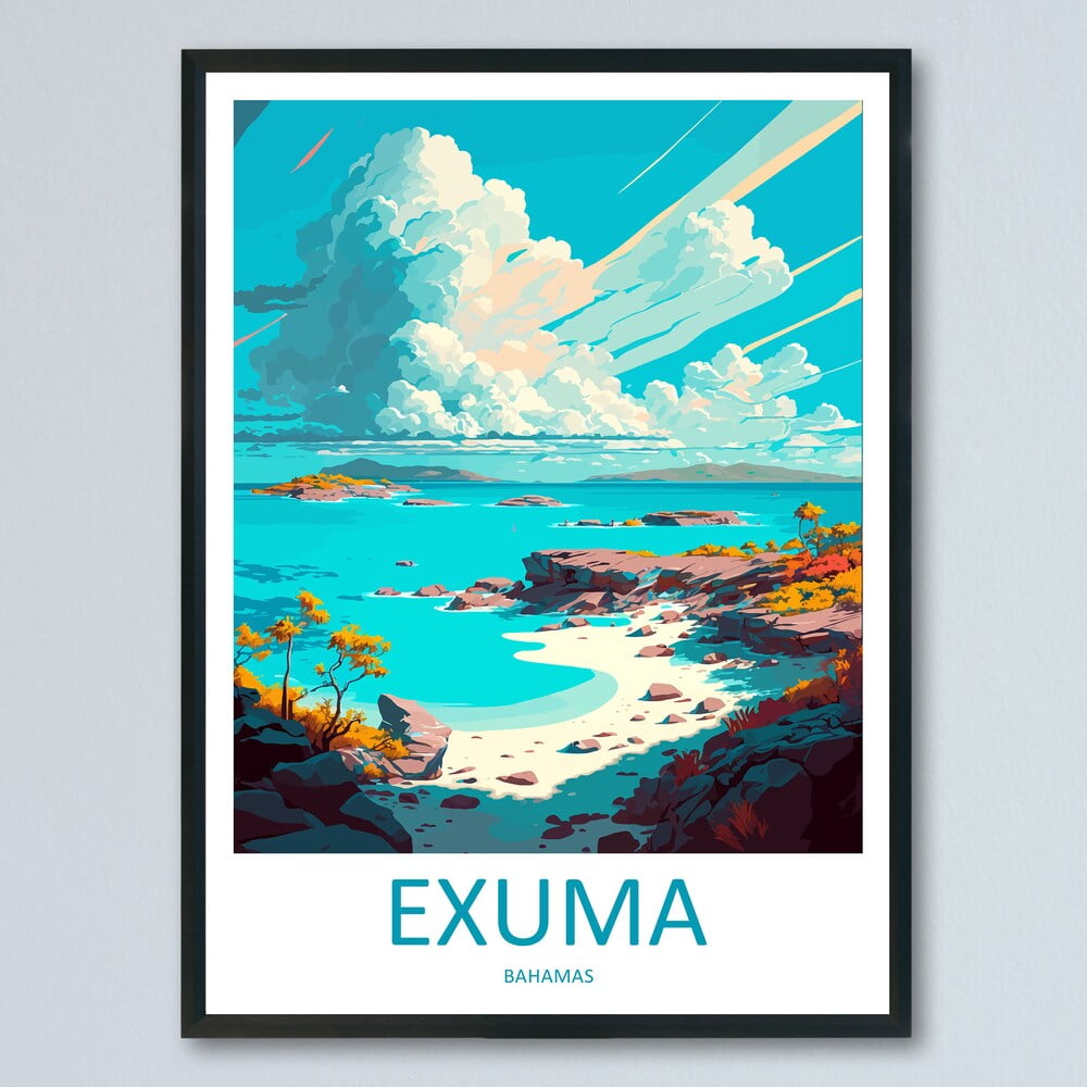 Kna Prints - 1 Pc Poster Exuma Travel Wall Art Exuma Wall Hanging Home ...