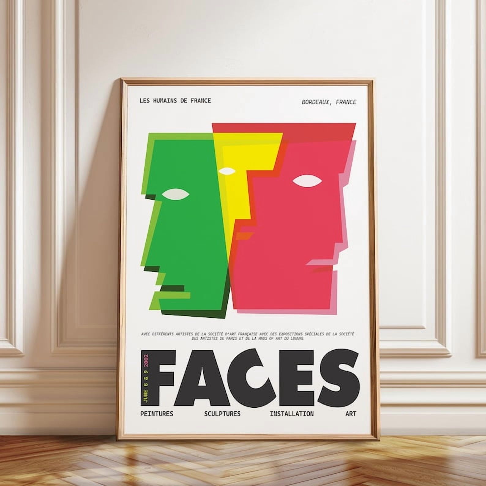 Kna Prints - 1 Pc Poster Faces 2022 Exhibition Elegant Modern Wall Art ...