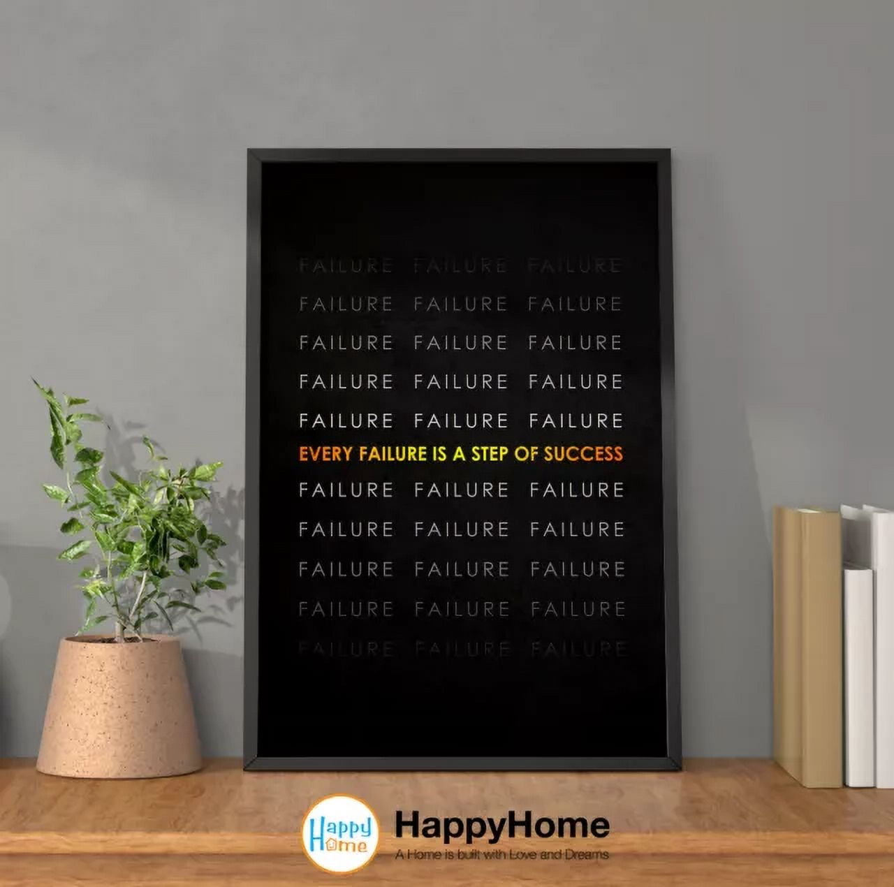 Kna Prints - 1 Pc Poster Failure Is A Step Of Success Wall Art ...