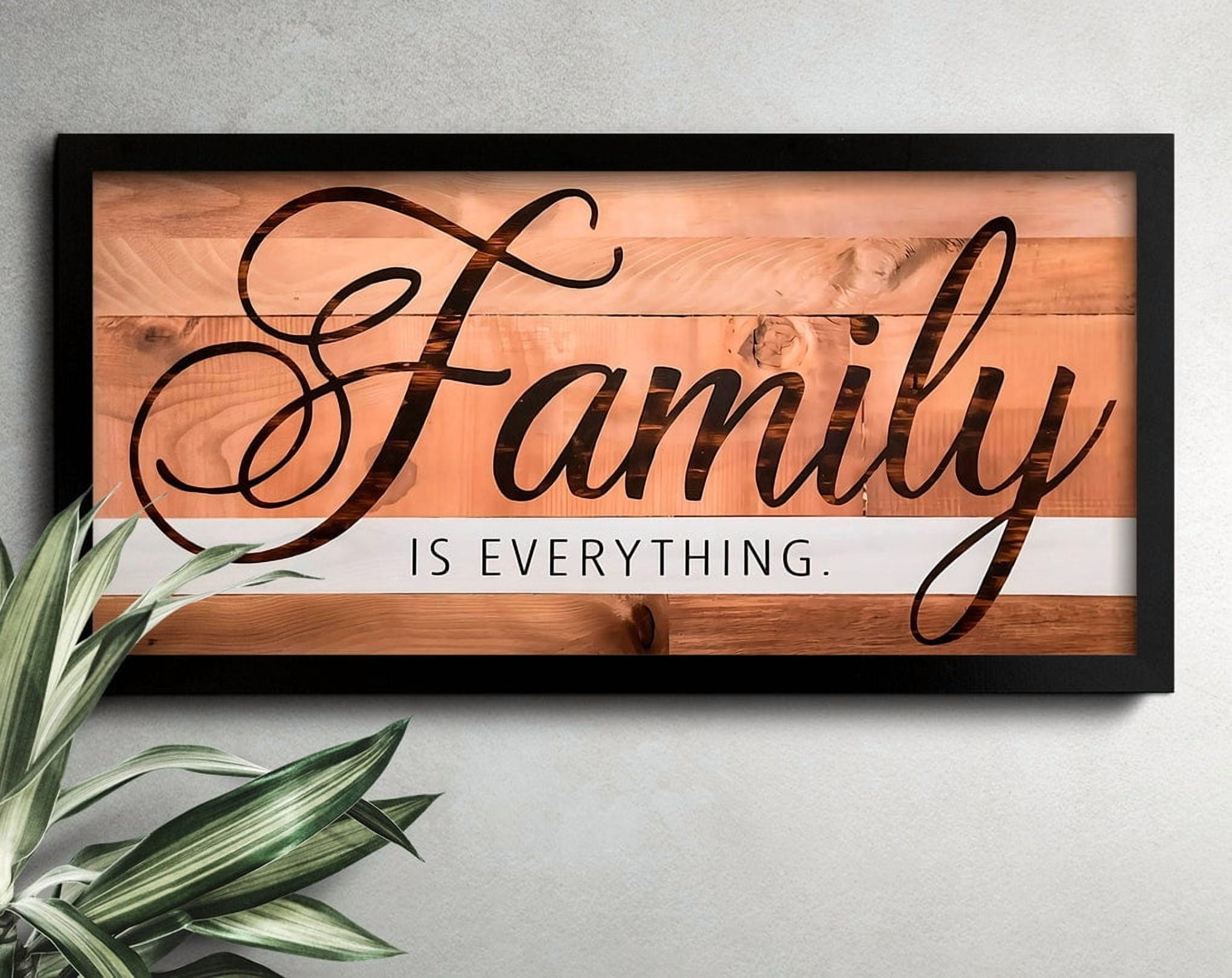 Kna Prints - 1 Pc Poster Family Is Everything Wall Art Rustic Living Room Decor Vintage ...