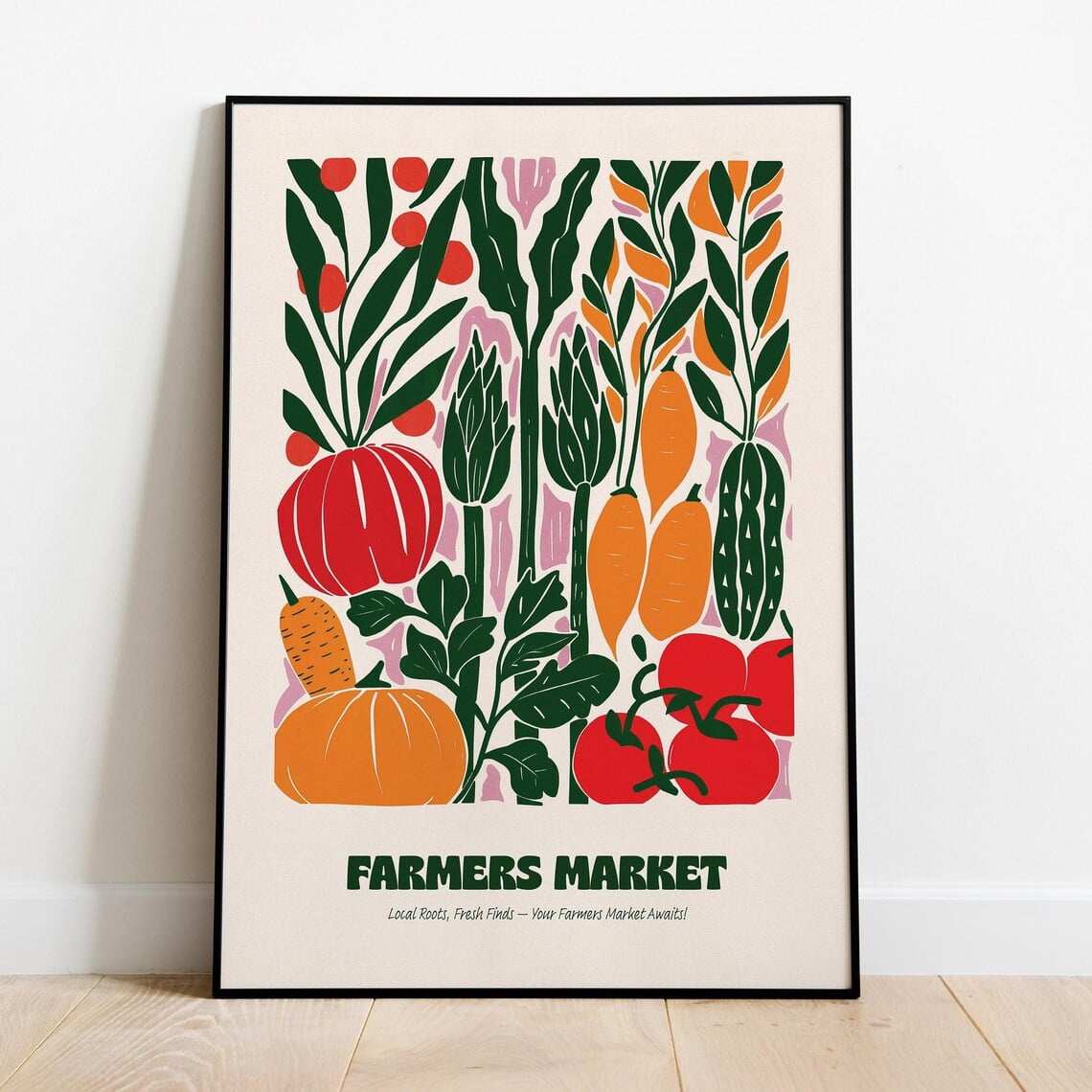 Kna Prints - 1 Pc Poster Farmers Market Veggie Illustration Colorful ...