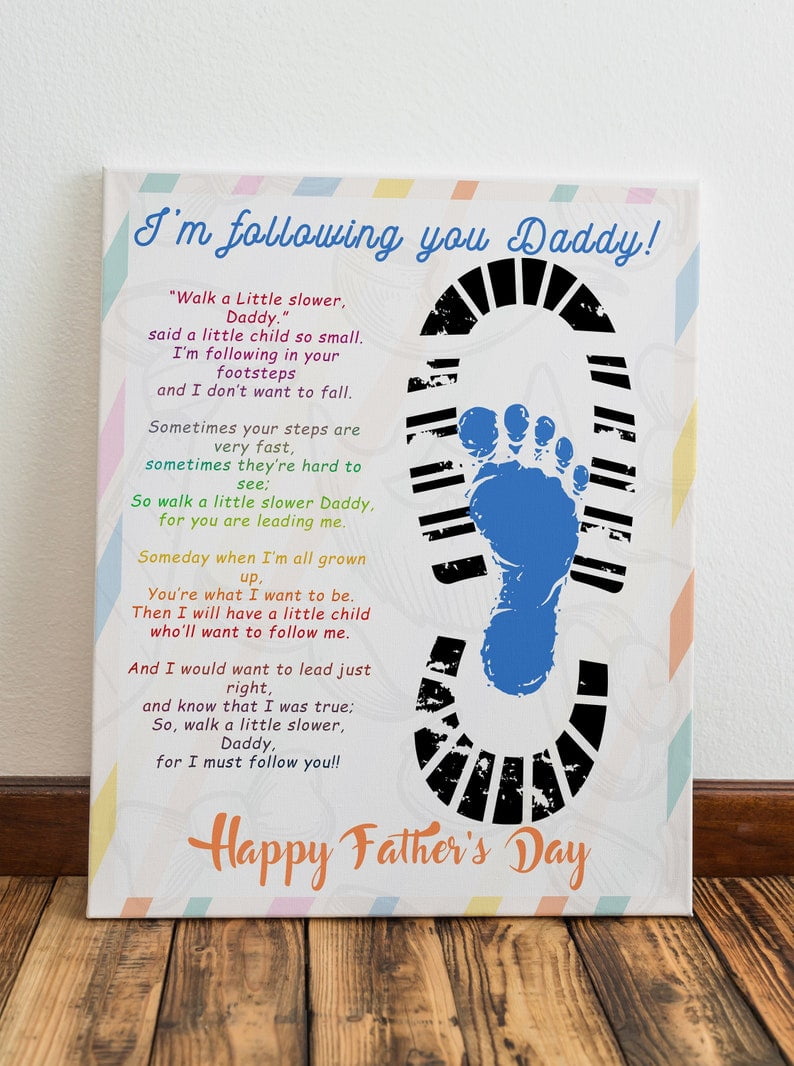 Kna Prints - 1 Pc Poster Fatherâ€™S Day Gift, Following You Dad, Baby ...