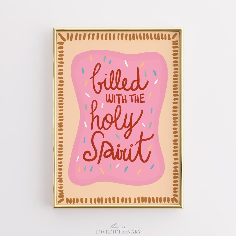 Kna Prints - 1 Pc Poster Filled The Holy Spirit Wall Art, Funny ...