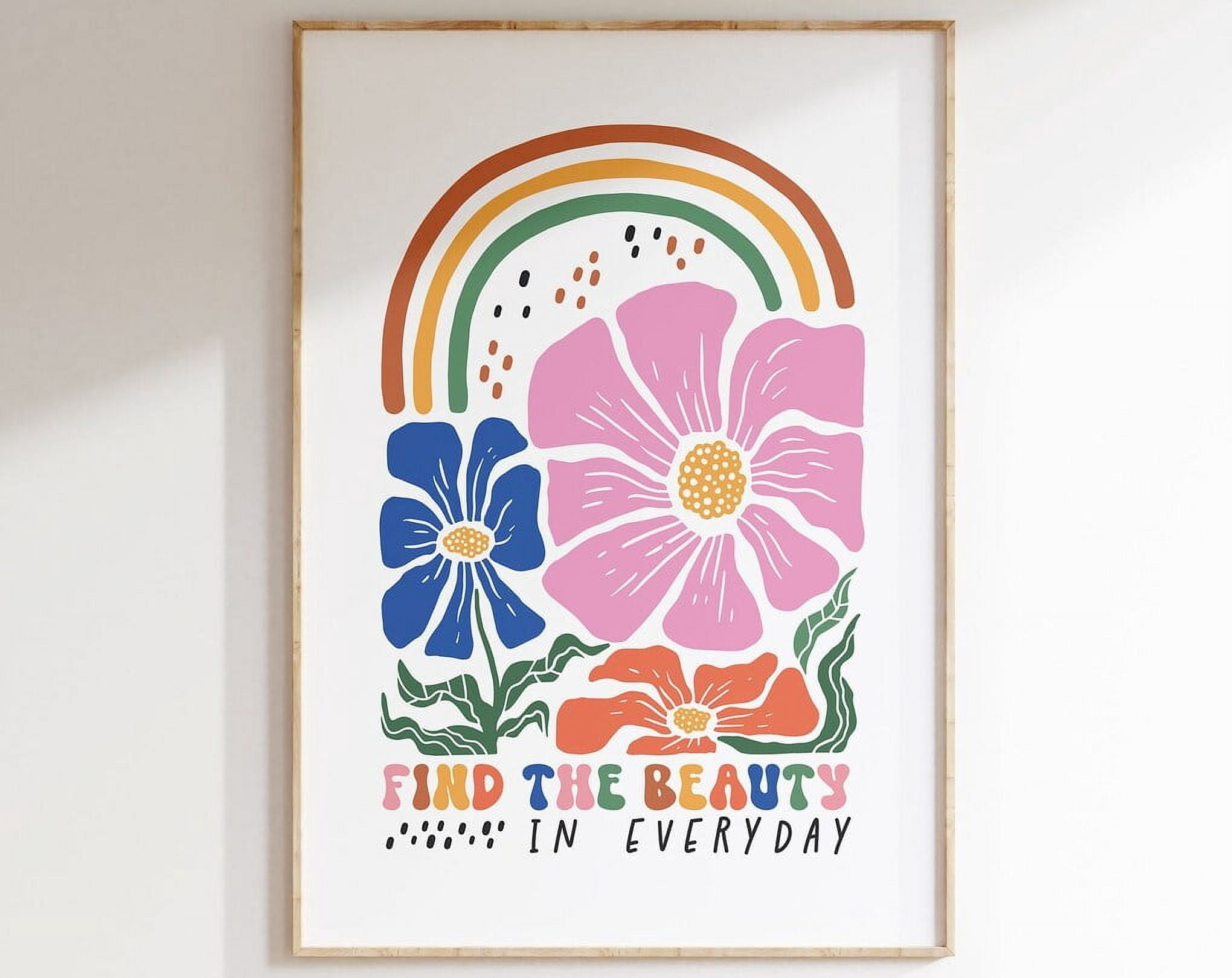 Kna Prints - 1 Pc Poster Find The Beauty In Everyday Floral Boho Chic ...