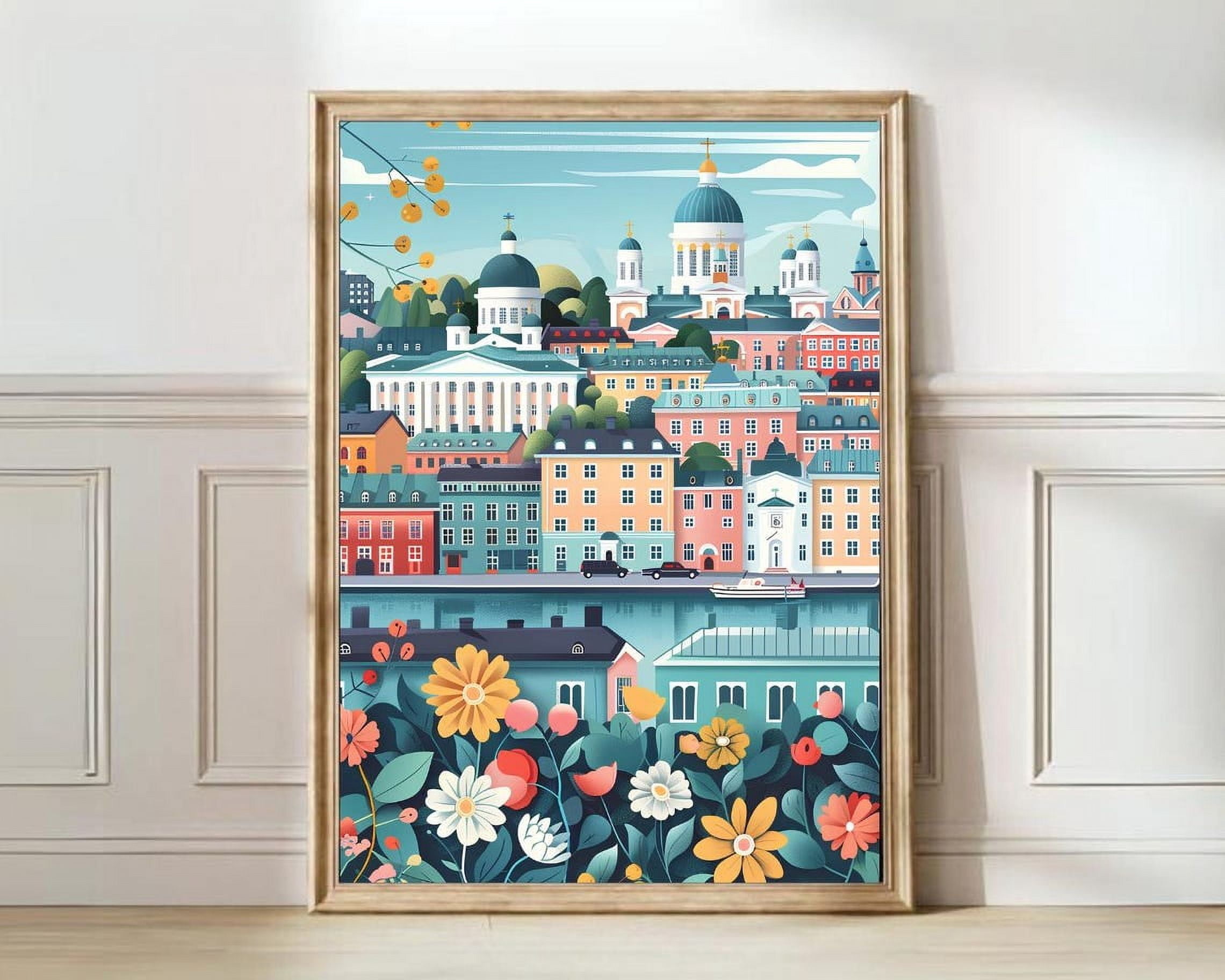 Kna Prints - 1 Pc Poster Finland Print Finland Illustration Helsinki ...