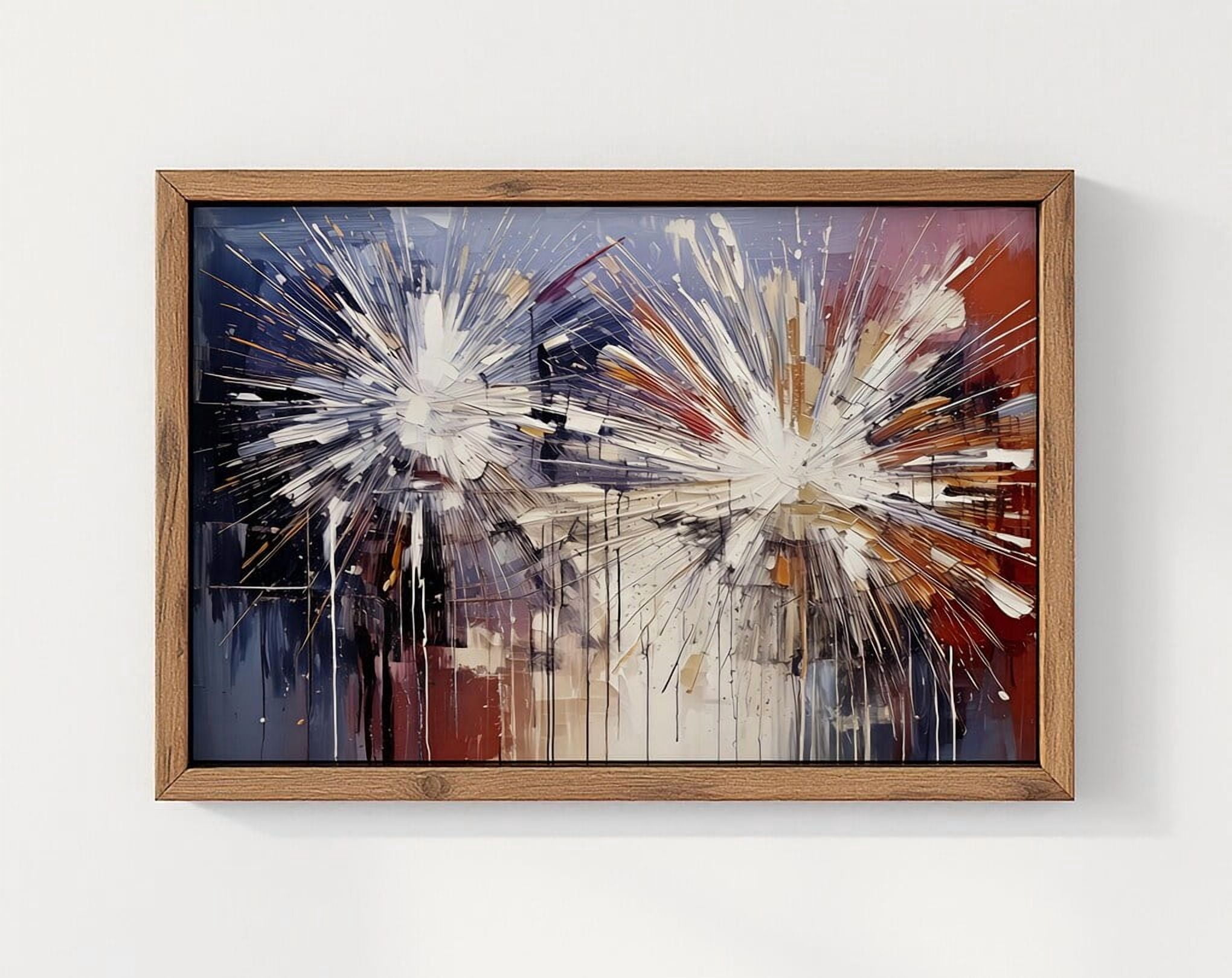 Kna Prints - 1 Pc Poster Firework Painting Fourth Of July Decorations ...
