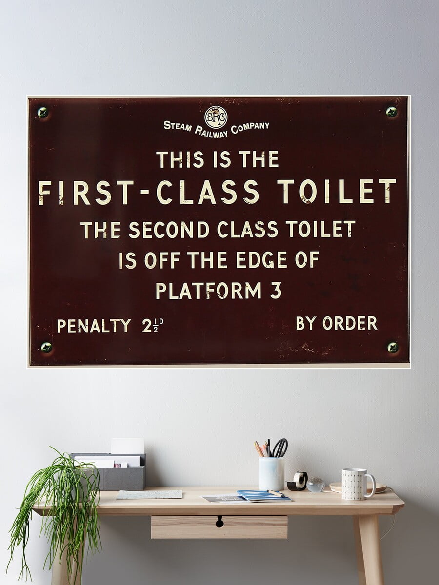 Kna Prints - 1 Pc Poster First Class Toilet, UNFRAMED-12x18 - Walmart.com