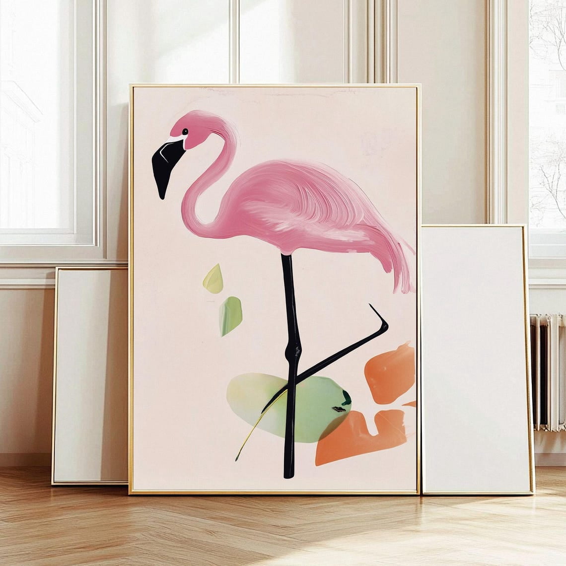 Kna Prints - 1 Pc Poster Flamingo Art Print, Abstract Pink Pastel Wall ...