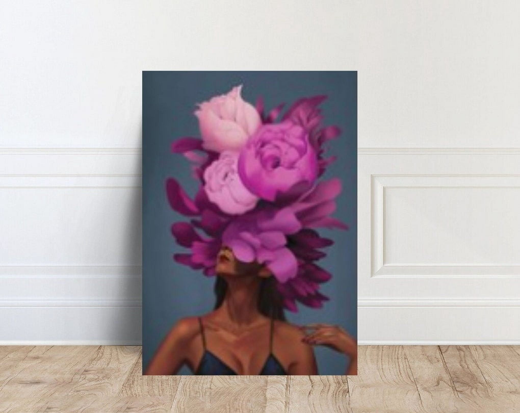 Kna Prints - 1 Pc Poster Floral Female Head , Home Decor, Wall Art ...