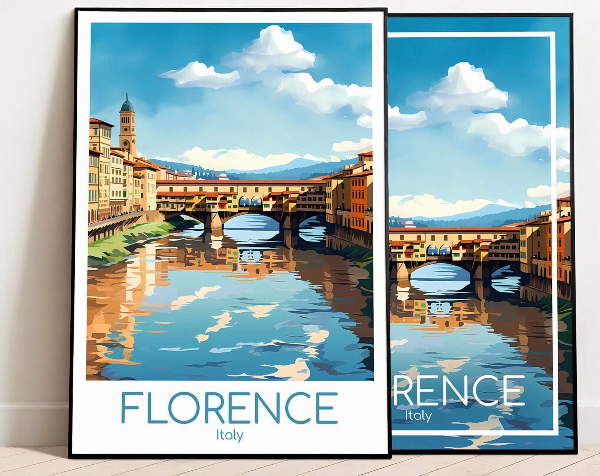 Kna Prints - 1 Pc Poster Florence Travel Ponte Vecchio Florence Ponte ...