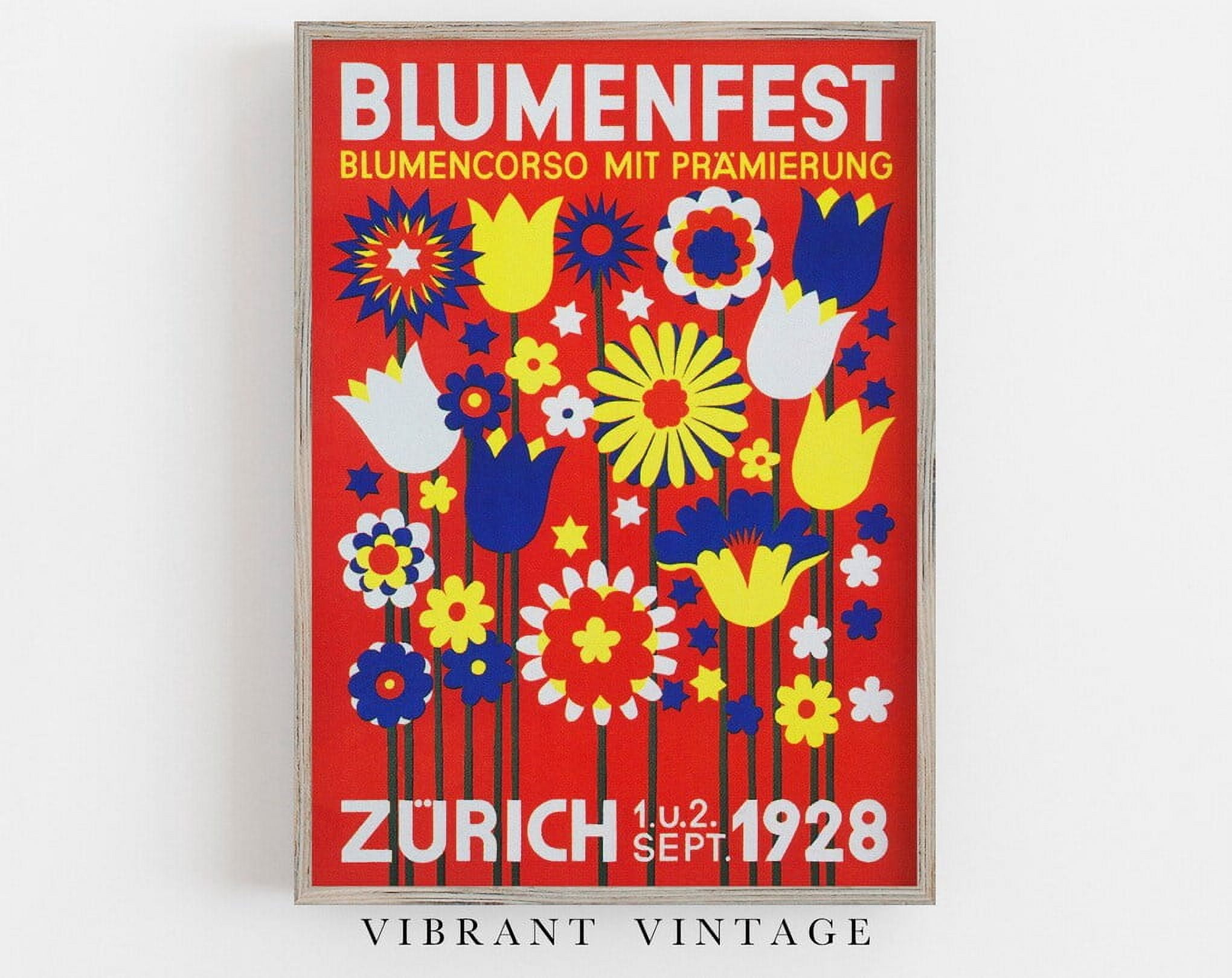 Kna Prints - 1 Pc Poster Flower Festival Art, Switzerland Travel ...