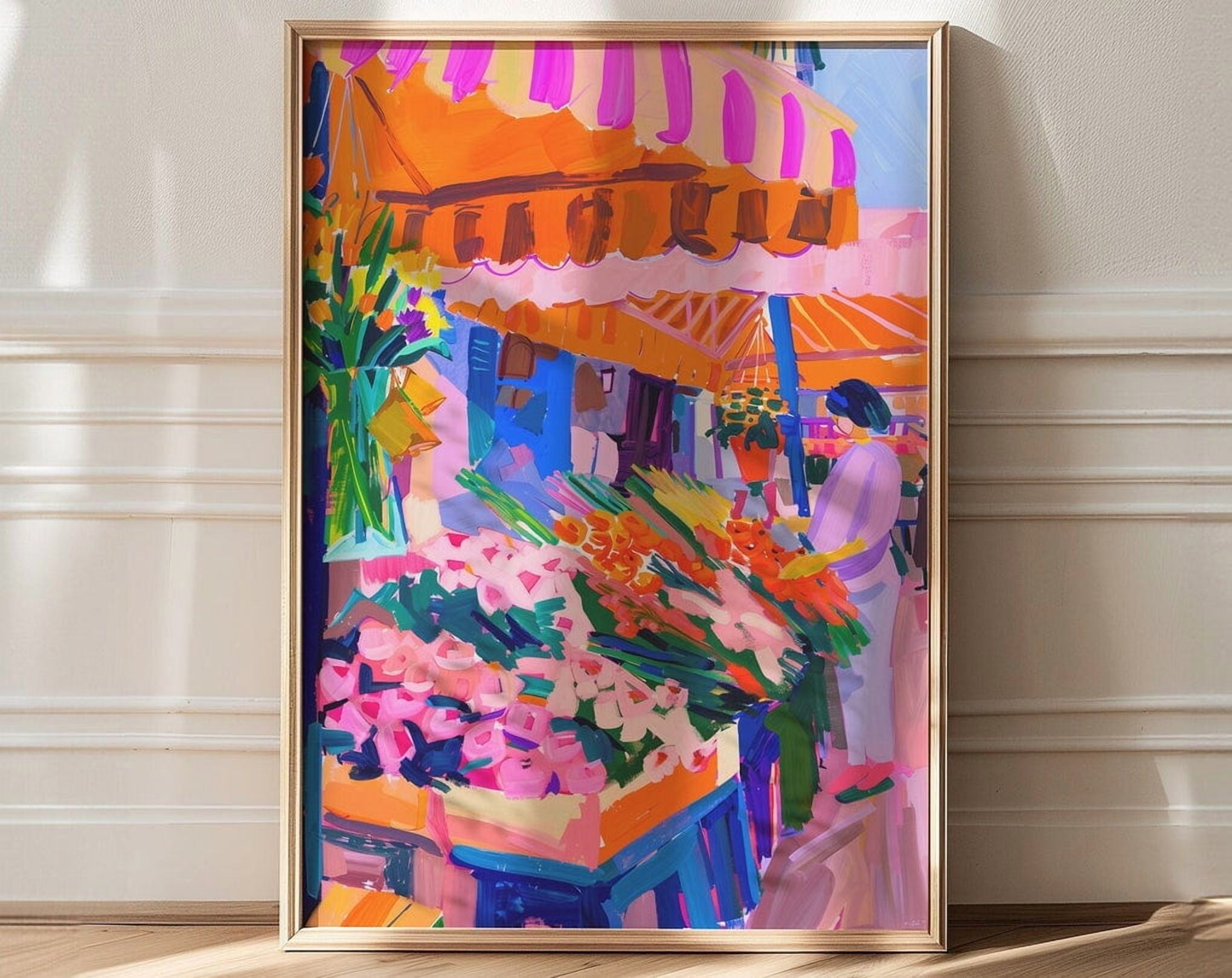 Kna Prints - 1 Pc Poster Flower Market , Maximalist Wall Art, Danish ...