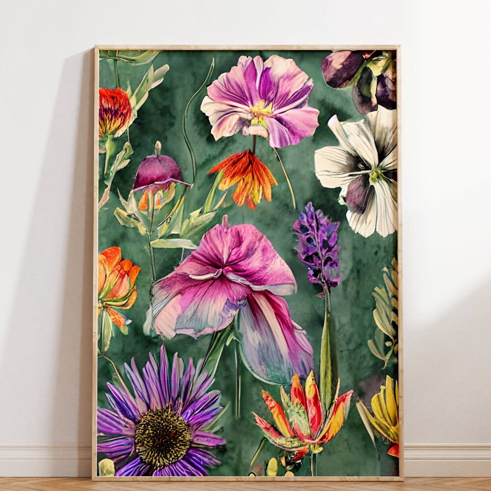 Kna Prints - 1 Pc Poster Flower Wall Print, Botanical Wall Art, Native ...