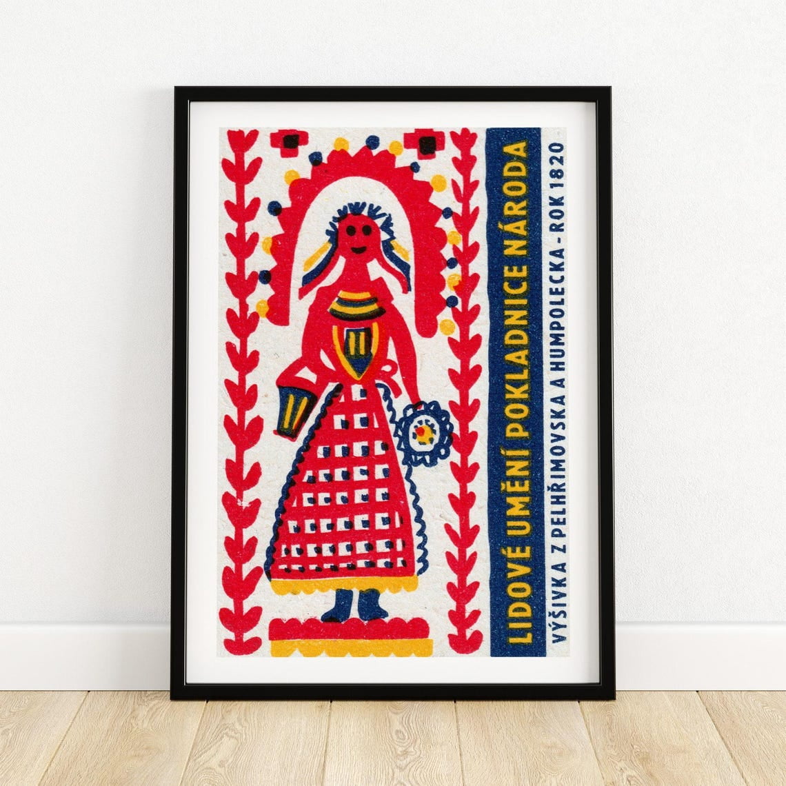 Kna Prints - 1 Pc Poster Folk Woman Holding Bucket And Flowers Matchbox ...
