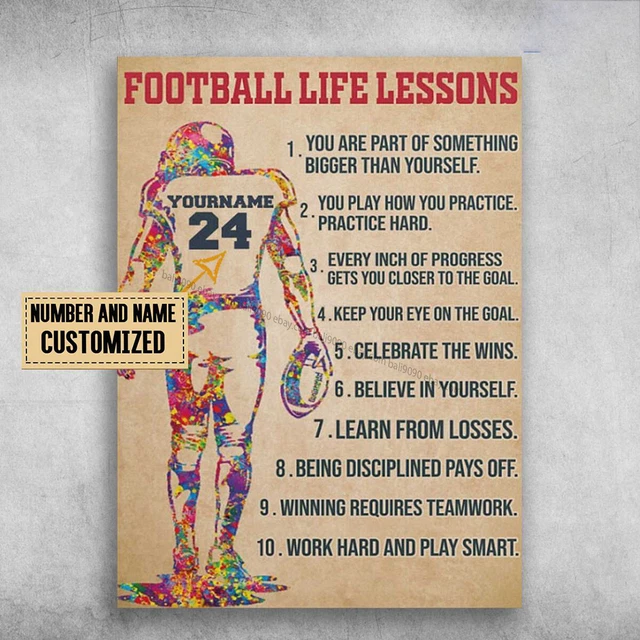 Kna Prints - 1 Pc Poster Football Life Lessons, Football Poster, You ...