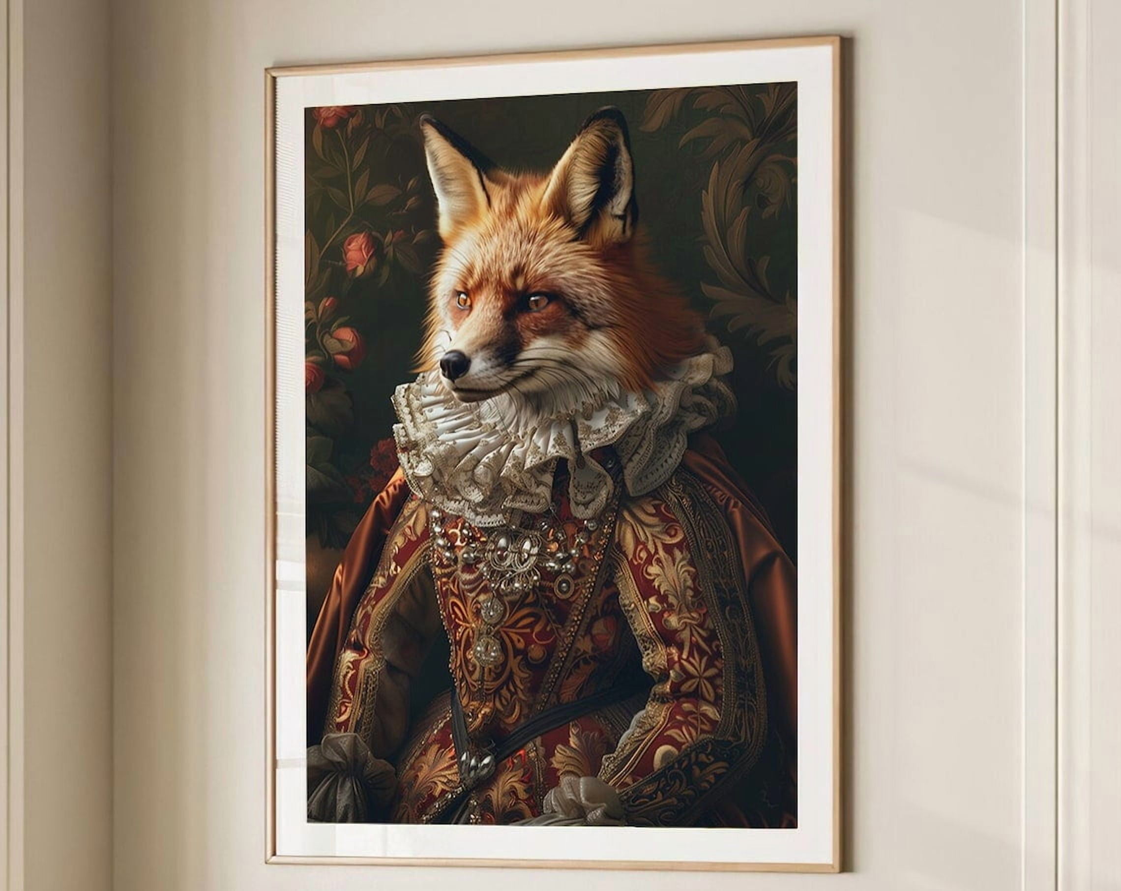 Kna Prints - 1 Pc Poster Fox Royal Renaissance Portrait Vintage Print ...