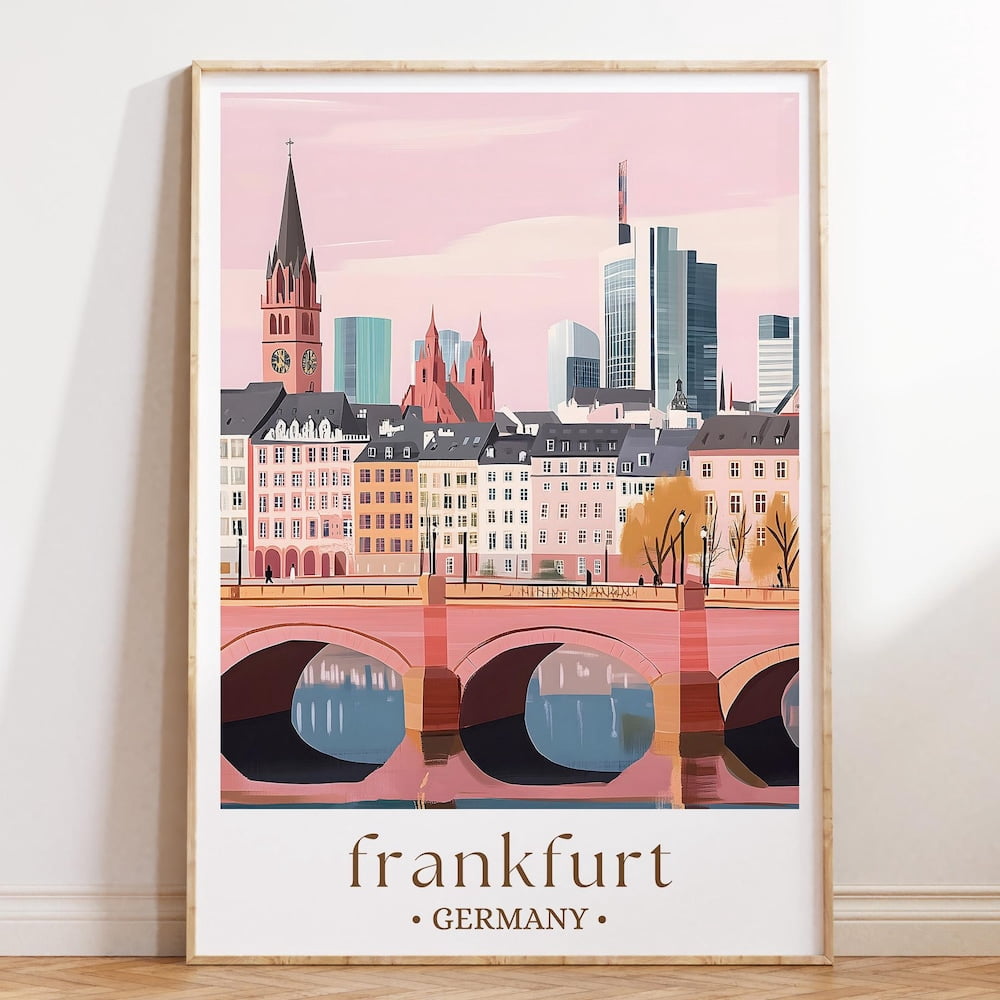 Kna Prints - 1 Pc Poster Frankfurt Germany City Art Print, Modern ...