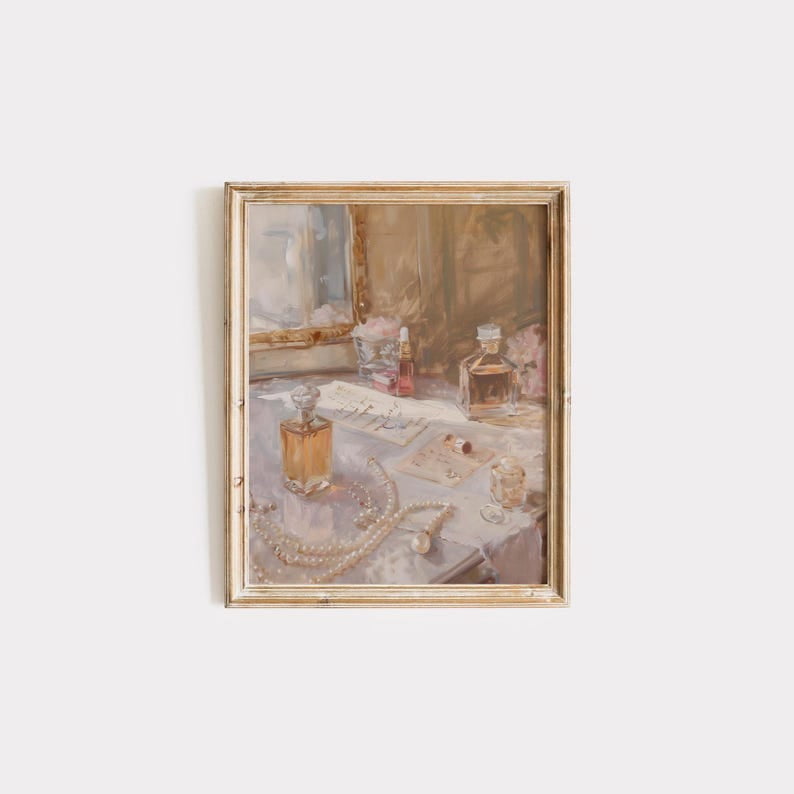 Kna Prints - 1 Pc Poster French Vanity Printchateaucore Wall Art ...