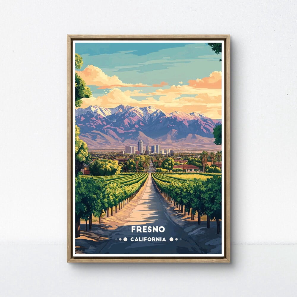 Kna Prints - 1 Pc Poster Fresno Poster, California Valley Print, Retro ...