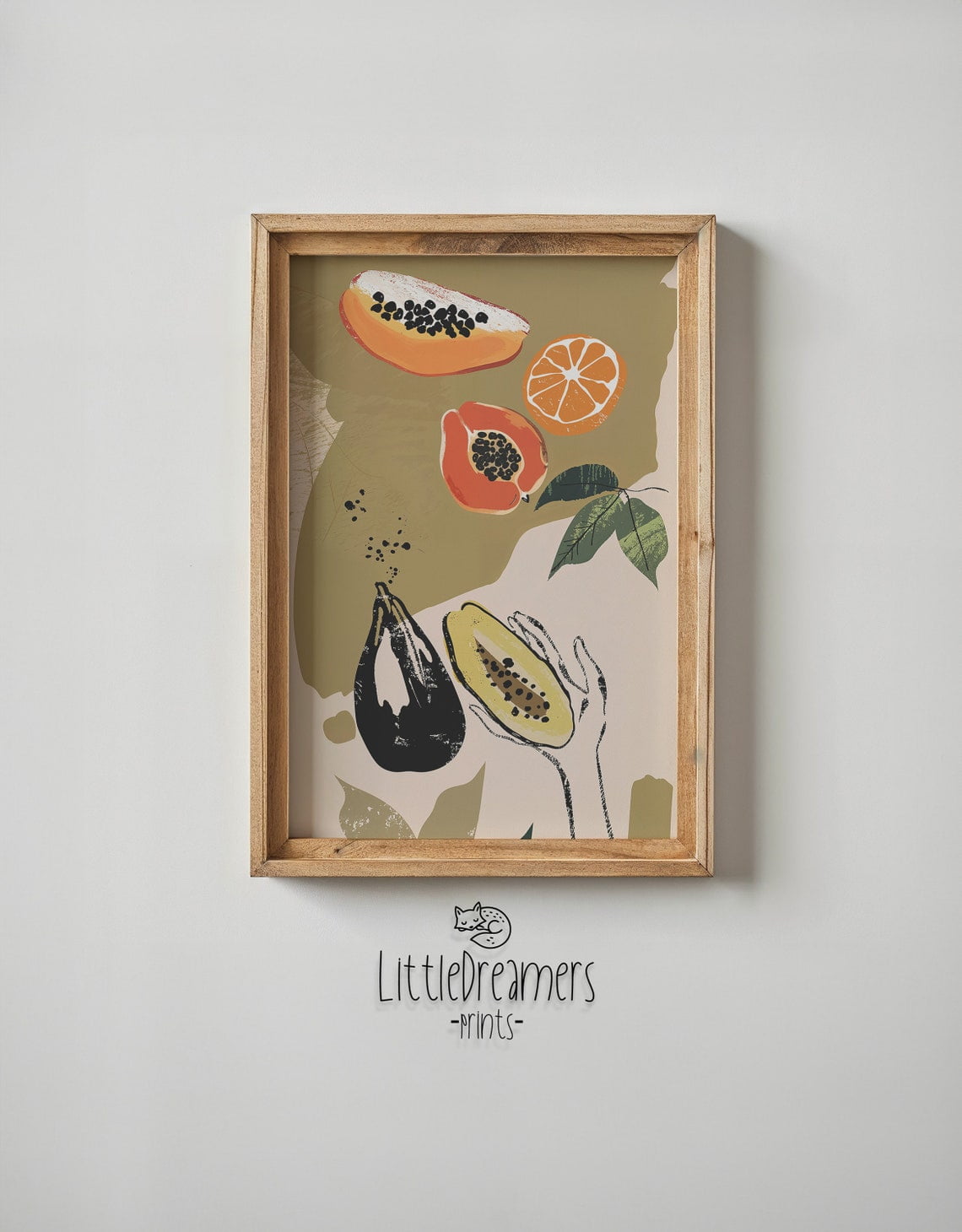 Kna Prints - 1 Pc Poster Fruit Illustration Nursery Wall Art, Kids Room ...